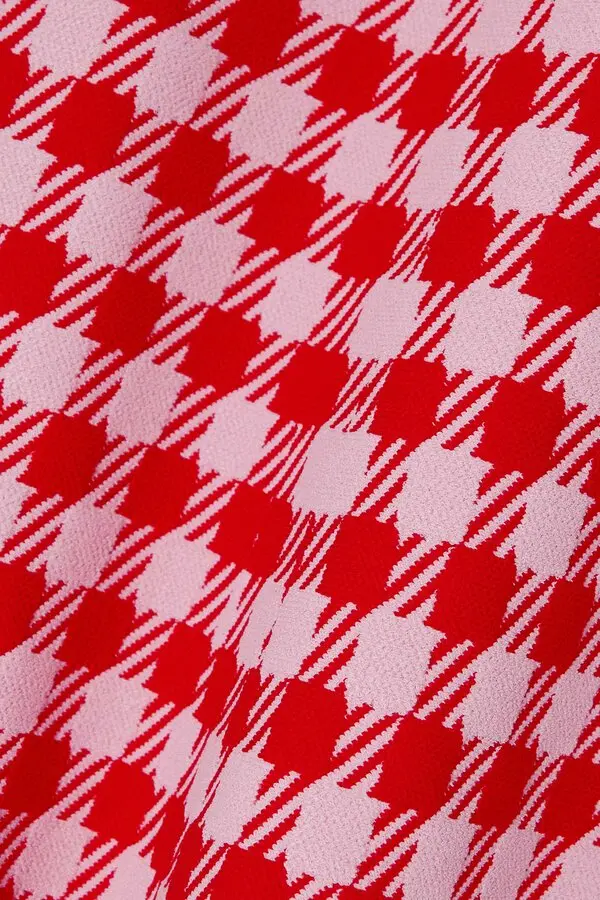 Alaïa Checked Jacquard-knit Mini Skirt
