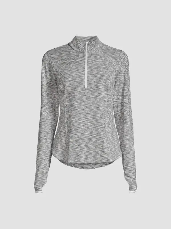 Zero Restriction Shae Half-zip Pullover Top - Silver