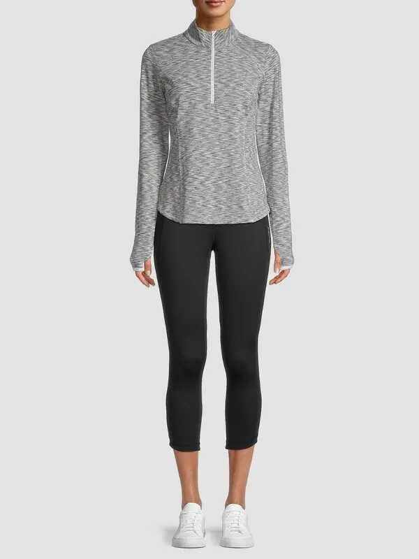 Zero Restriction Shae Half-zip Pullover Top - Silver