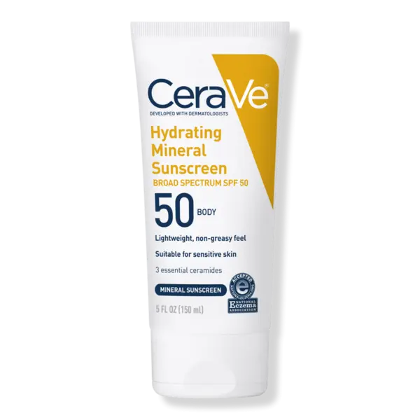 Cerave Hydrating Mineral Sunscreen Spf 50 Body Lotion - One-color