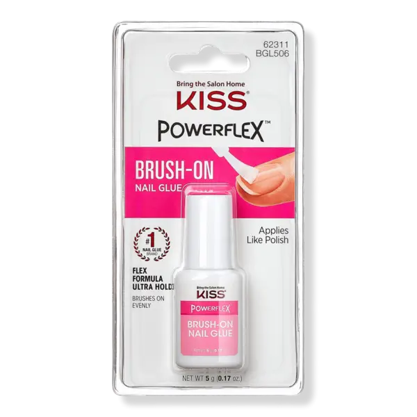 Kiss Powerflex Ultra-hold Brush-on Nail Glue - One-color