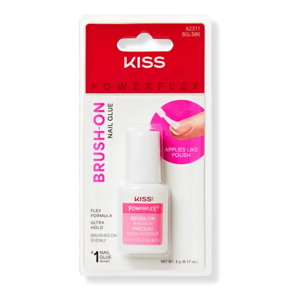 Kiss Powerflex Brush On Ultra Hold Press On Nail Glue - One-color