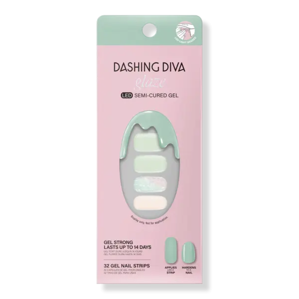 DASHING DIVA Emerald Marble Glaze Semi-cured Gel Art - One-color