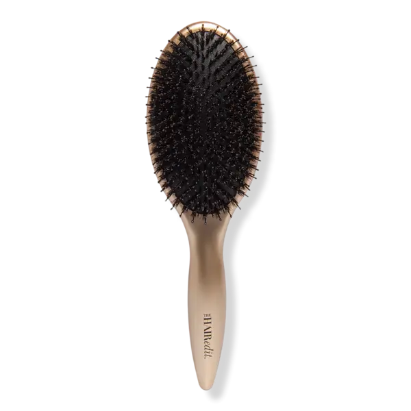 THE HAIR EDIT Gold Finish & Shine Boar Bristle Brush - One-color
