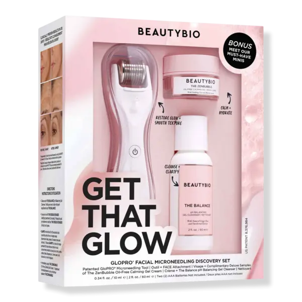BEAUTYBIO Get That Glow Glopro Facial Microneedling Discovery Set - One-color