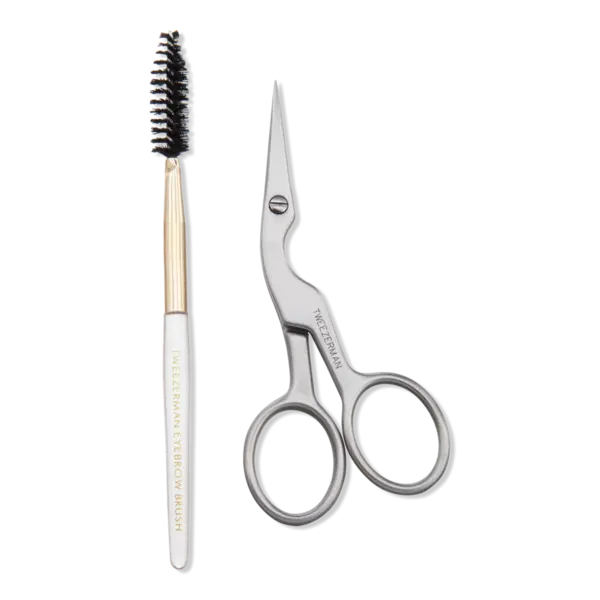 TWEEZERMAN Eyebrow Shaping Scissors And Brush - One-color