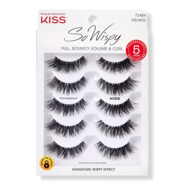 Kiss So Wispy Lash Multipack, Pompadour - One-color
