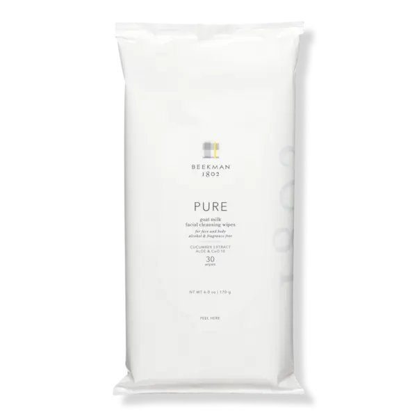 BEEKMAN 1802 Pure Goat Milk Facial Cleansing Wipes - One-color