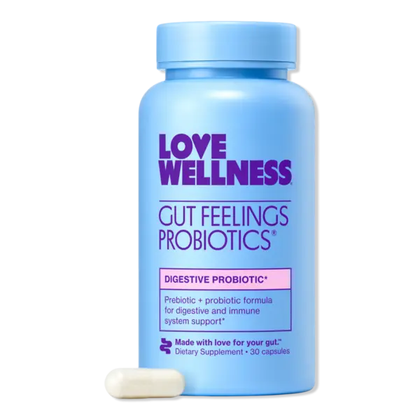 LOVE WELLNESS Gut Feelings Probiotics: Digestive Probiotic - One-color