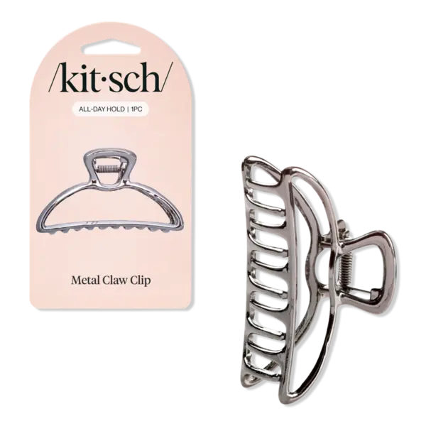 KITSCH Hematite Open Shape Claw Clip - One-color