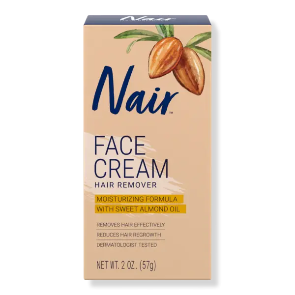 NAIR Cream Hair Remover For Face With Almond Oil - One-color