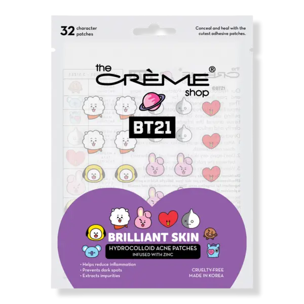 THE CREME SHOP Bt21 Brilliant Skin Hydrocolloid Acne Patches - One-color