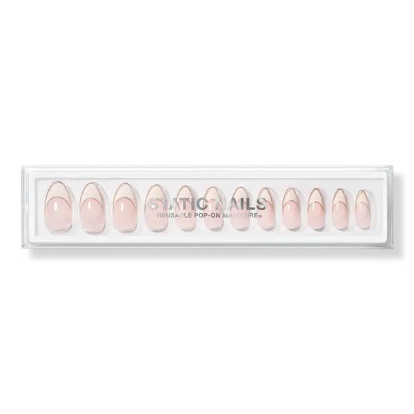 STATIC NAILS At The Ivory Almond Reusable Pop-on Manicures