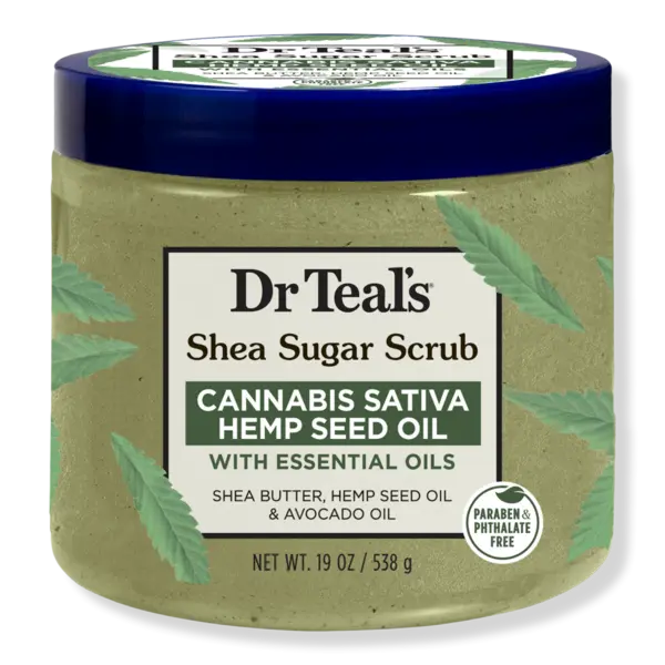 DR TEAL'S Shea Sugar Scrub With Cannabis Sativa Hemp Seed Oil & Essential Oils - One-color