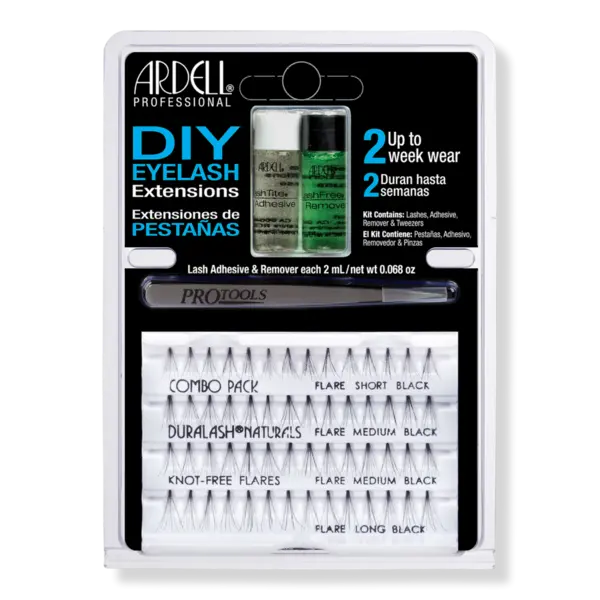 ARDELL Diy Eyelash Extensions Kit With Tweezers, Adhesive And Remover - One-color