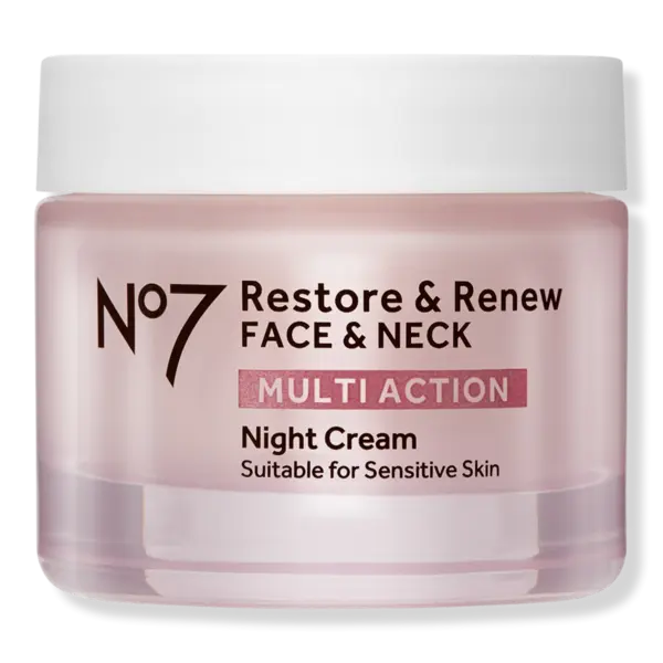 NO7 Restore & Renew Face & Neck Multi Action Night Cream - One-color