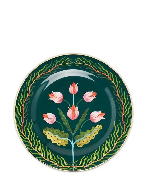 La DoubleJ Tulips Set Of Two Dessert Plates