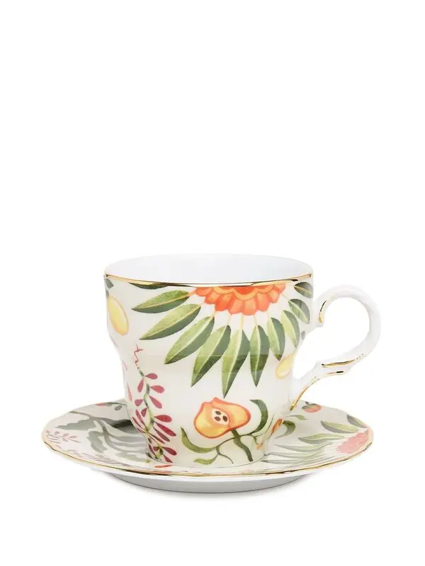 La DoubleJ Big Mama Cup And Saucer - White