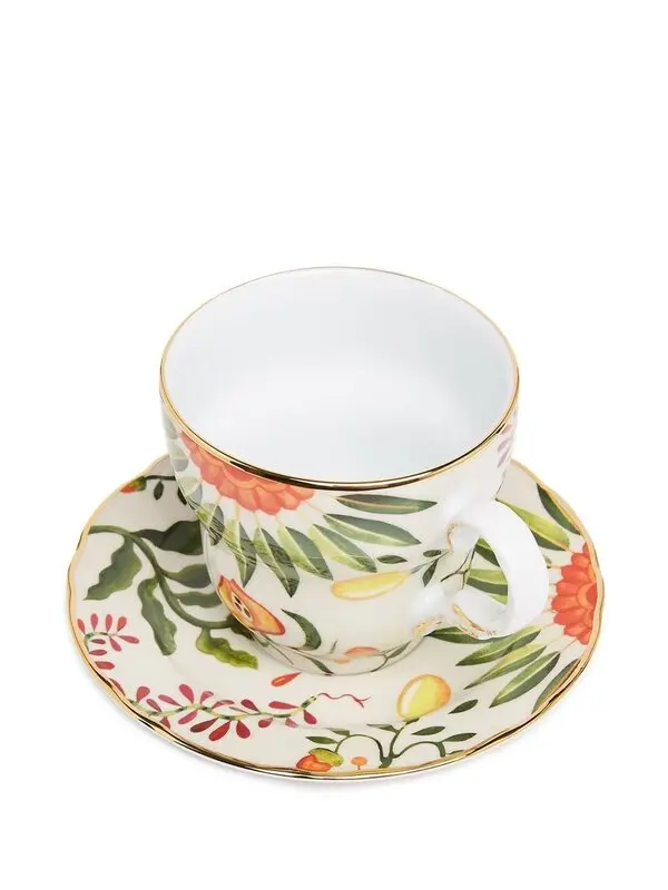 La DoubleJ Big Mama Cup And Saucer - White