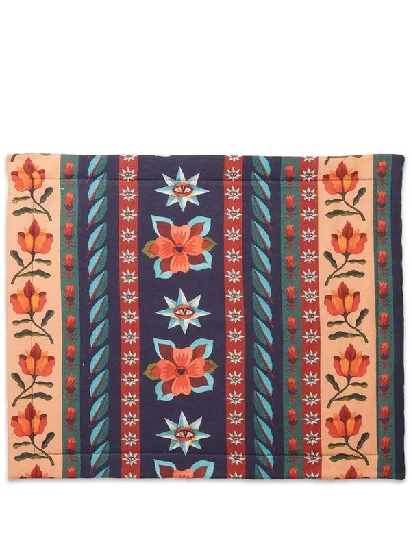 La DoubleJ Strisce Set Of Two Table Mats - Blue