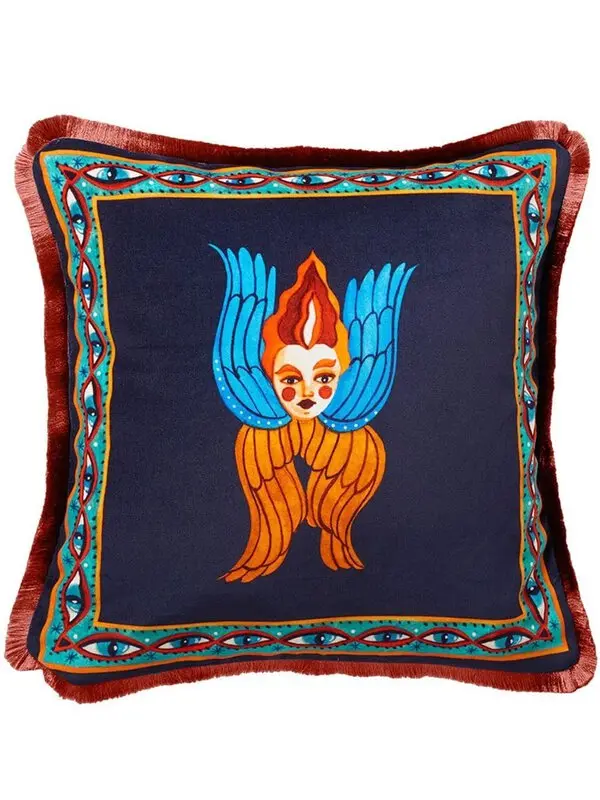La DoubleJ Angel Velvet Cushion - Green