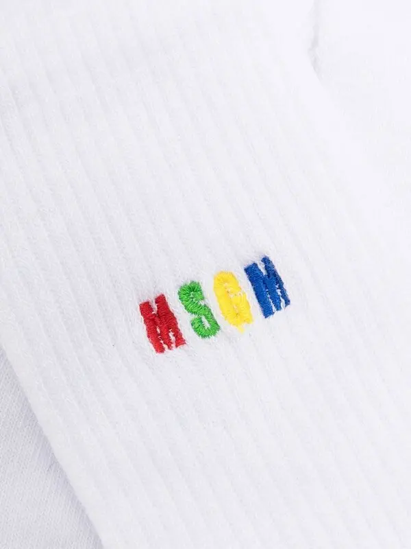 MSGM Embroidered Logo Ankle Socks