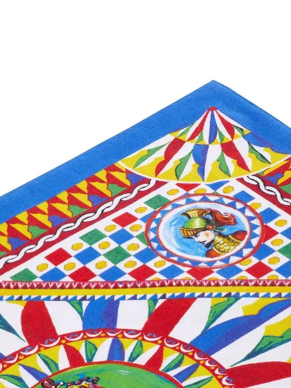 Dolce & Gabbana Carretto-print Placemat And Napkin Set - Multicolour