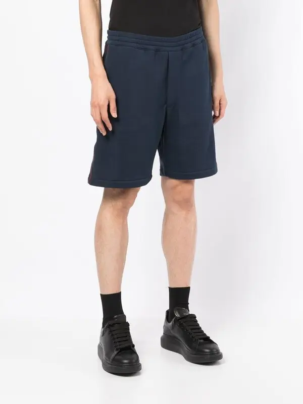 Alexander McQueen Logo-tape Track Shorts - Blue