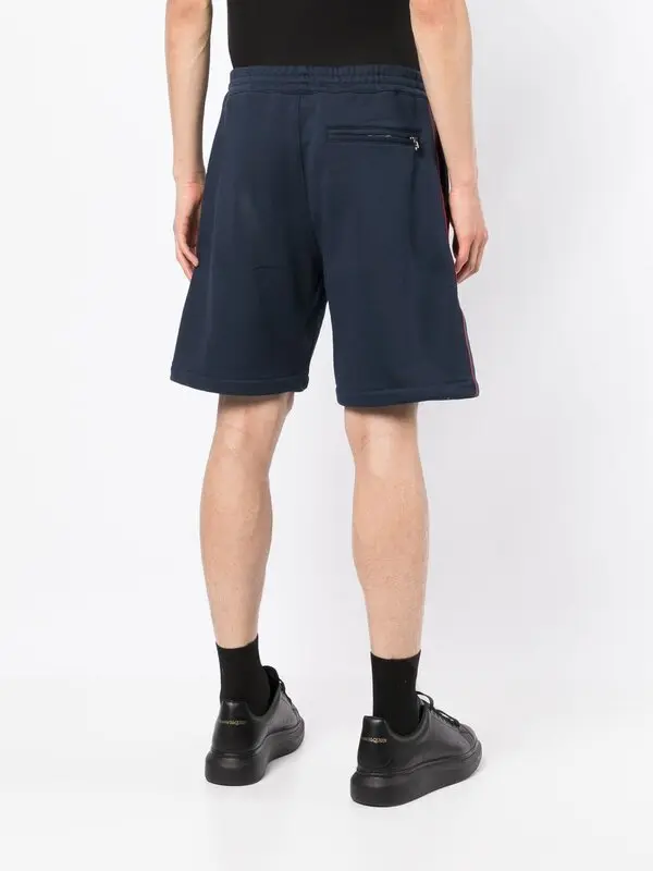 Alexander McQueen Logo-tape Track Shorts - Blue