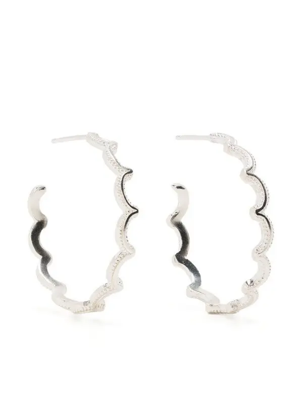 ROSIE KENT Magma Wiggle Hoop Earrings - Silver