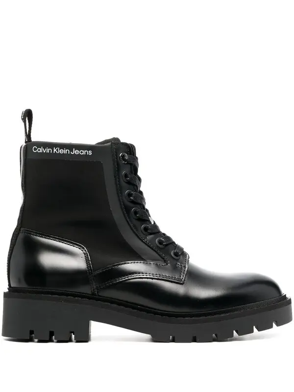 Calvin Klein Leather Combat Boots