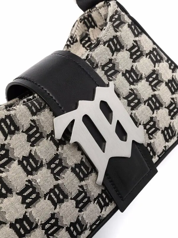 MISBHV Logo-plaque Woven Shoulder Bag - Neutrals