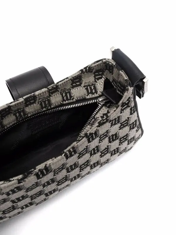 MISBHV Logo-plaque Woven Shoulder Bag - Neutrals