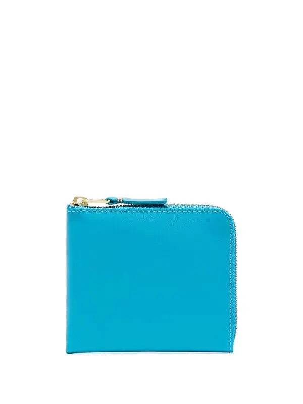 Comme Des Garçons Zip-around Leather Wallet - Blue