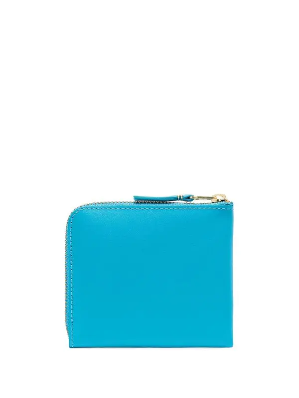 Comme Des Garçons Zip-around Leather Wallet - Blue