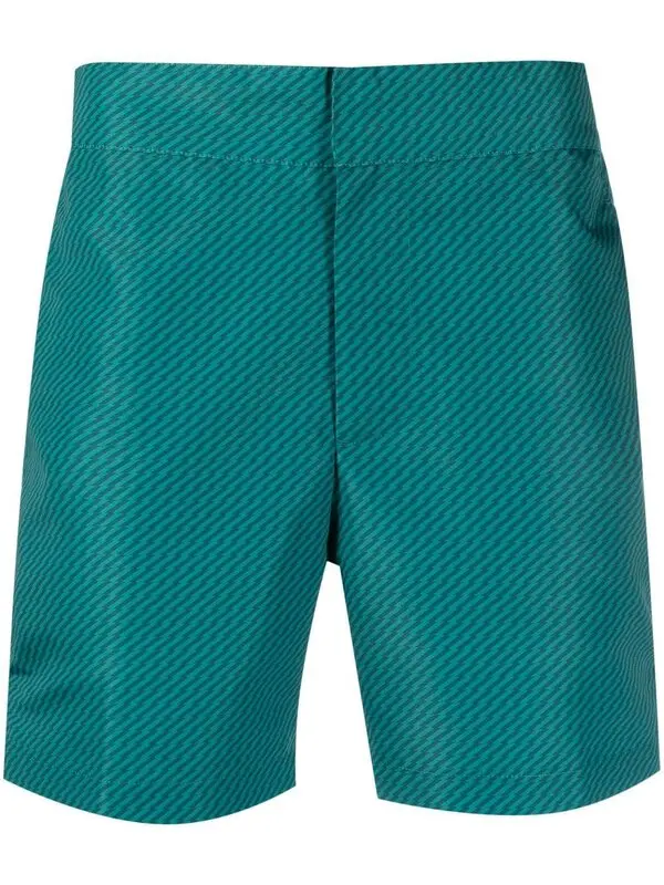Frescobol Carioca Pepe-print Classic Swim Shorts - Green