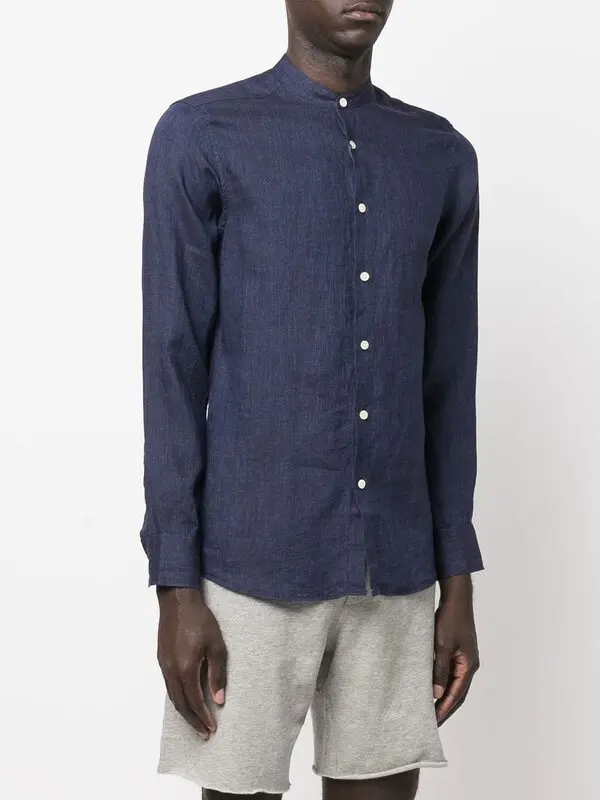 Frescobol Carioca Collarless Button-up Shirt