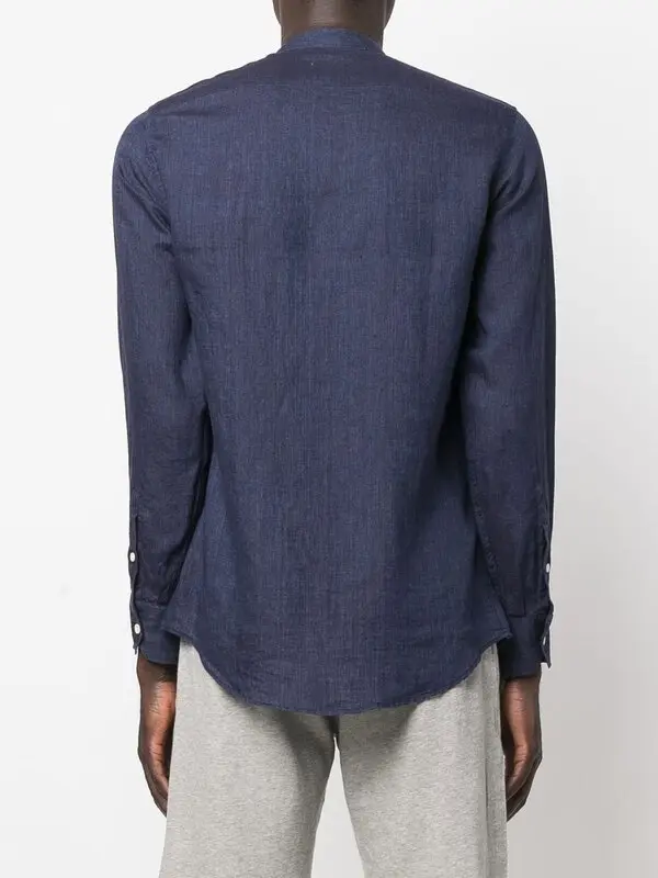 Frescobol Carioca Collarless Button-up Shirt