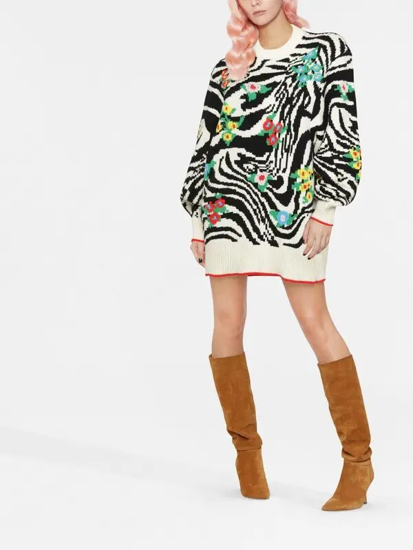 Philosophy Di Lorenzo Serafini Abstract-print Mini Dress - White