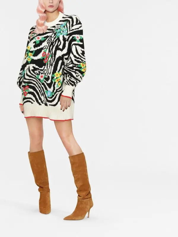 Philosophy Di Lorenzo Serafini Abstract-print Mini Dress - White