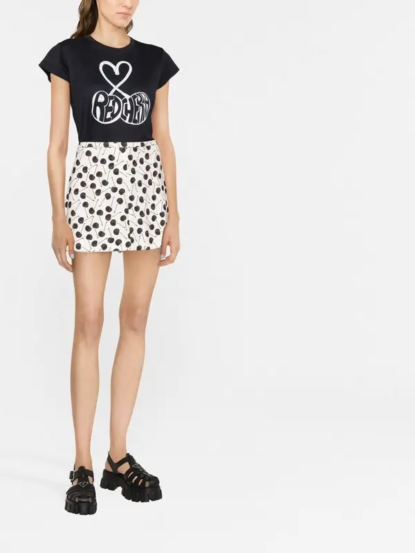 Red Valentino Cherry-print Mini Skort