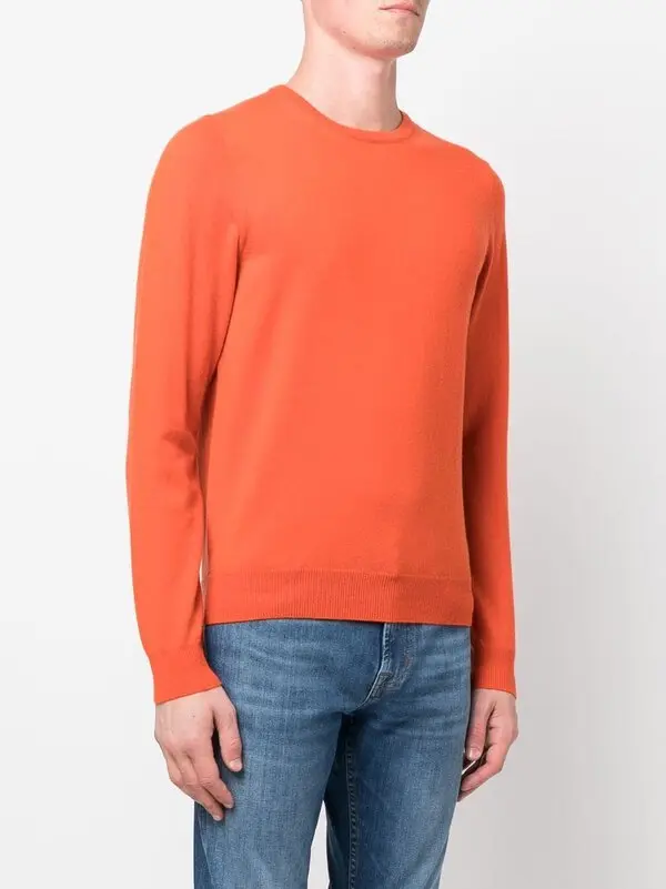 Malo Round-neck Knit Jumper - Orange