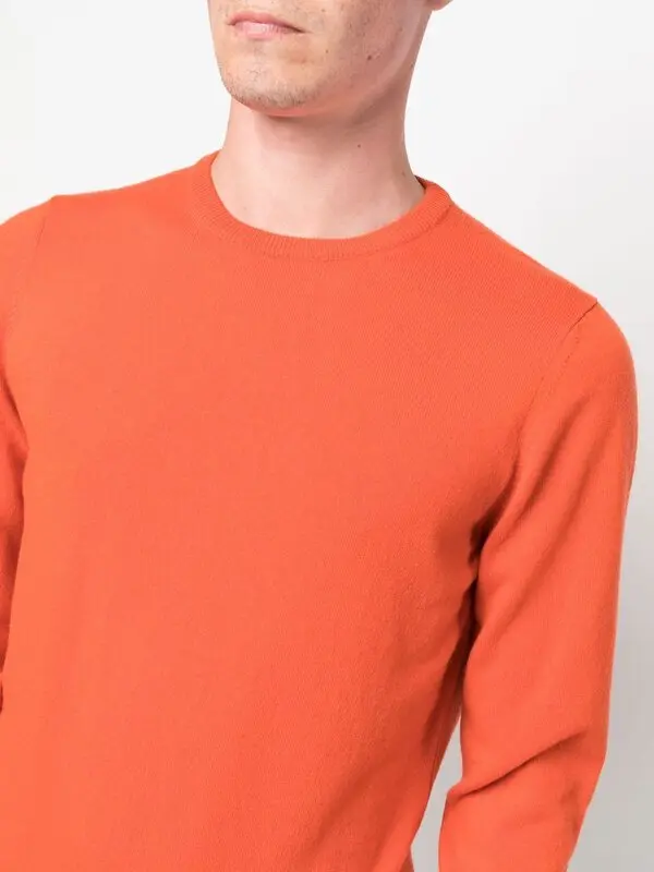 Malo Round-neck Knit Jumper - Orange