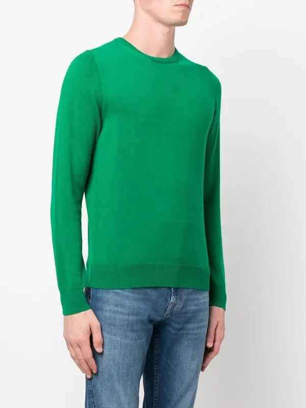 Malo Round-neck Knit Jumper - Green