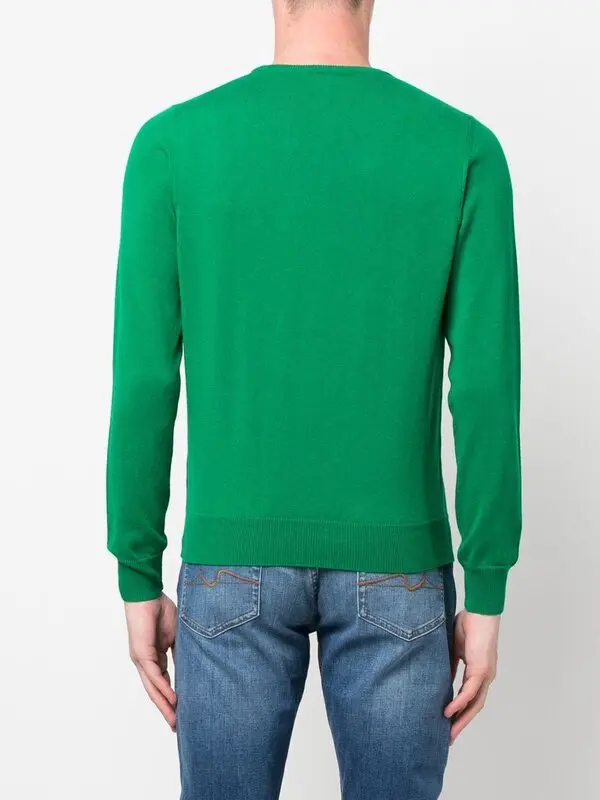 Malo Round-neck Knit Jumper - Green