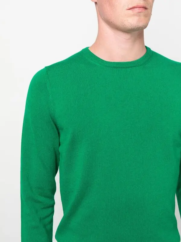Malo Round-neck Knit Jumper - Green