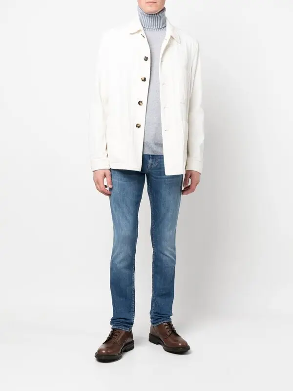 Malo Roll-neck Knit Jumper - Blue