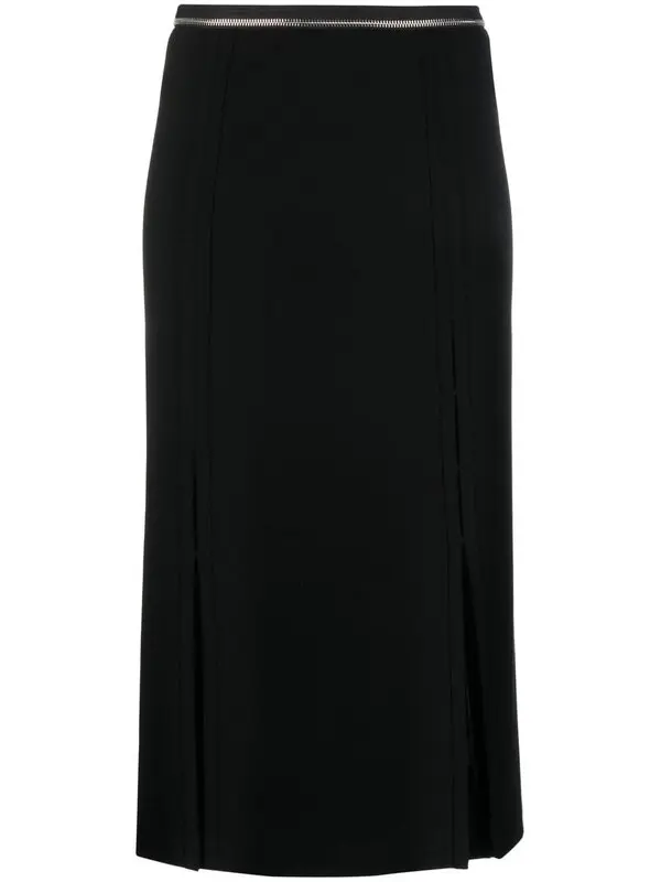 Helmut Lang Front-slit Straight Midi Skirt
