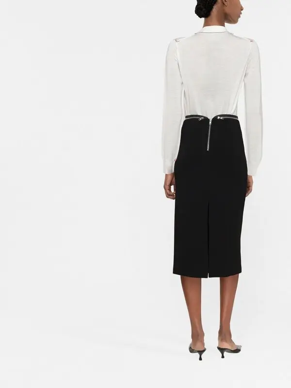 Helmut Lang Front-slit Straight Midi Skirt