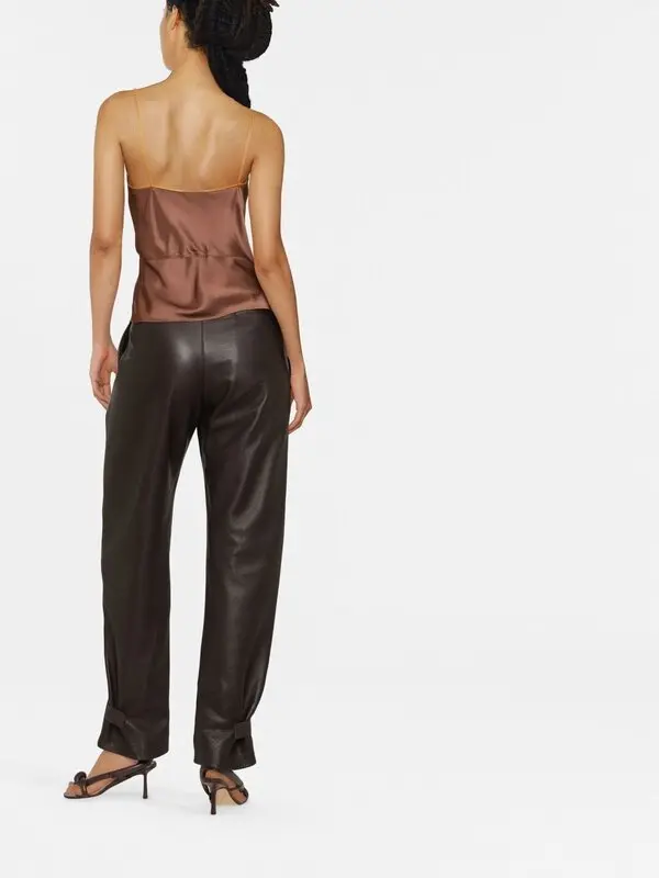 Helmut Lang Asymmetric Draped Satin Top